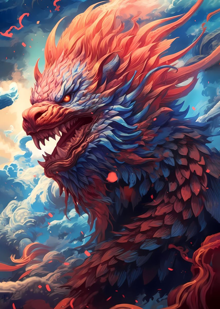 'Spirit Lion Dragon' Poster, picture, metal print, paint by Luong Phat ...