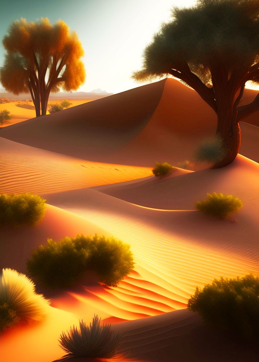 'DESERT' Poster by LuckStory | Displate