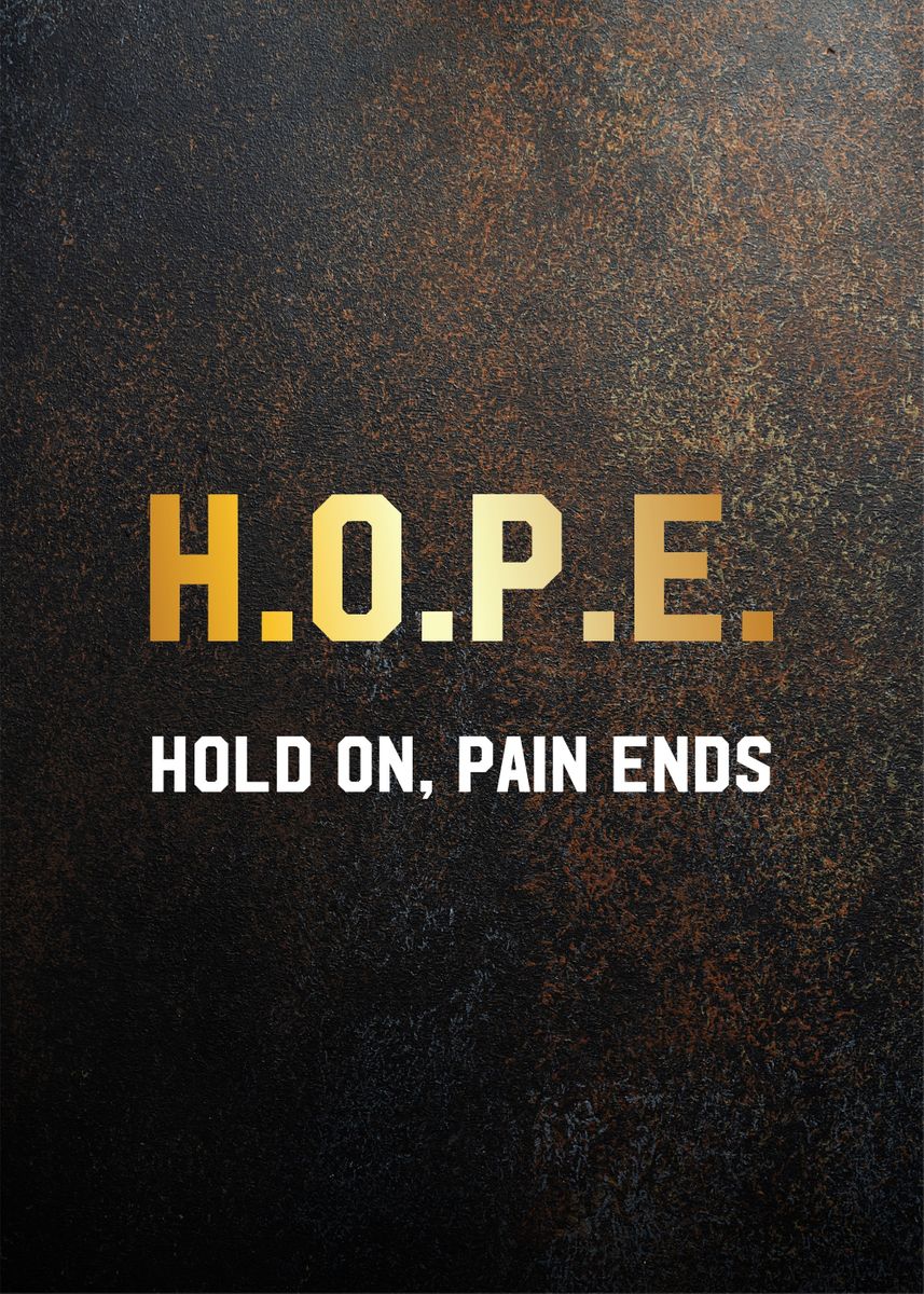 'hope success motivational ' Poster, picture, metal print, paint by ...