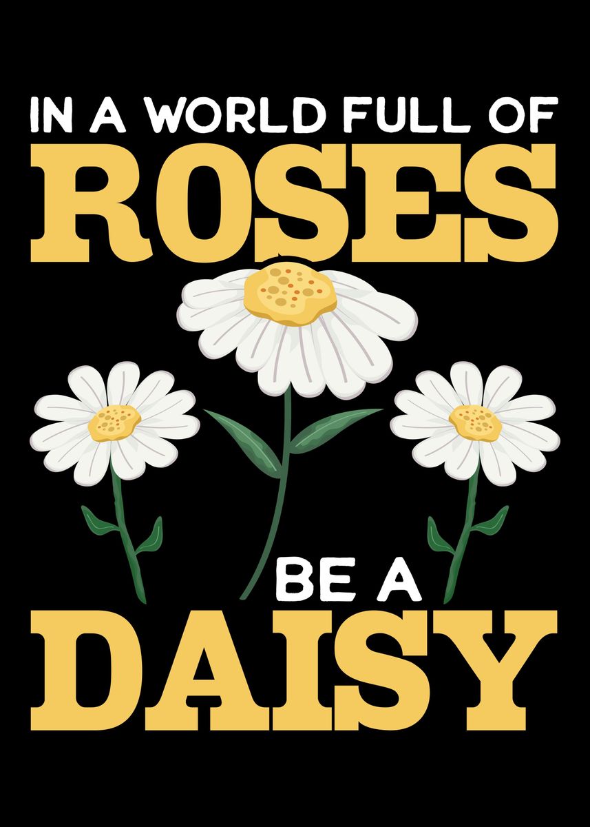 'Daisy Women Cute' Poster, picture, metal print, paint by ...