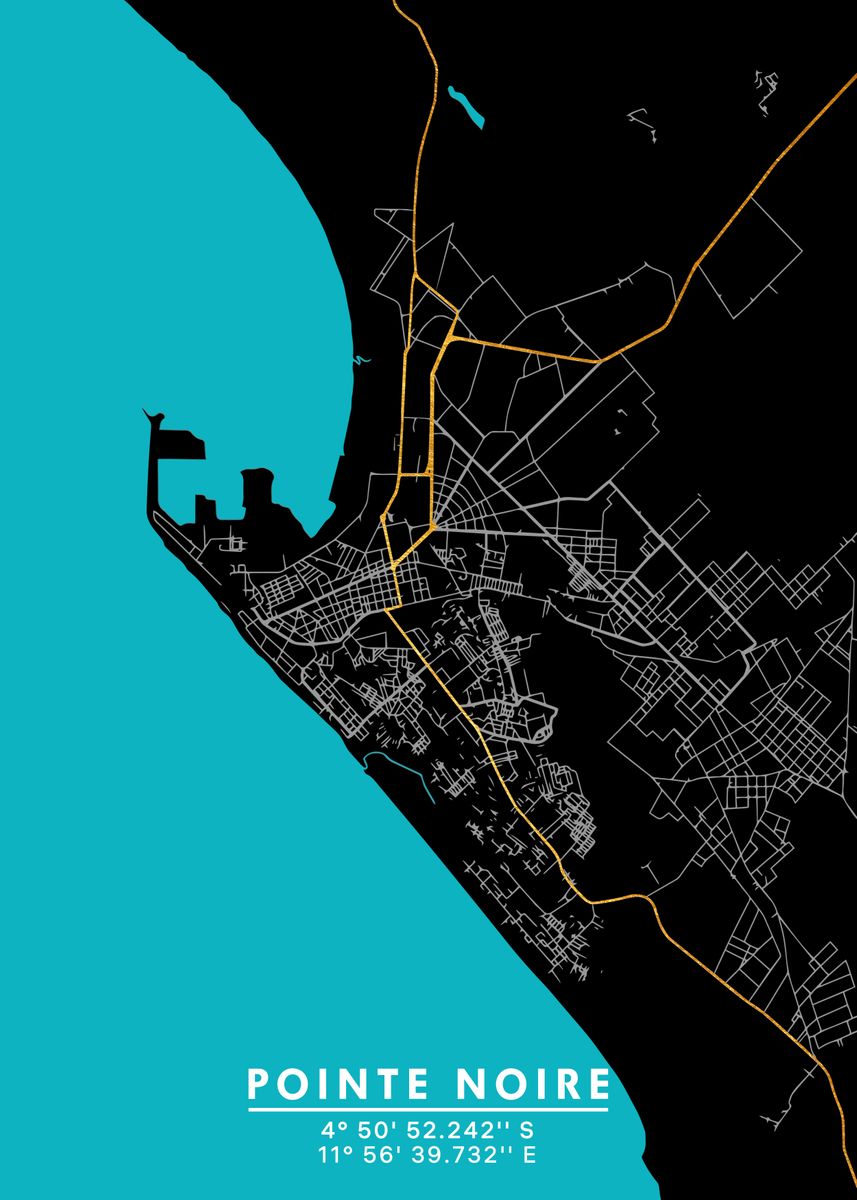 'Pointe Noire Republic ' Poster, picture, metal print, paint by ...