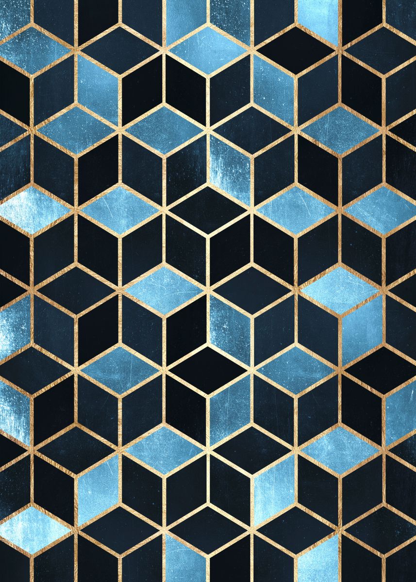 'Square textures 2' Poster, picture, metal print, paint by Vitor Costa ...