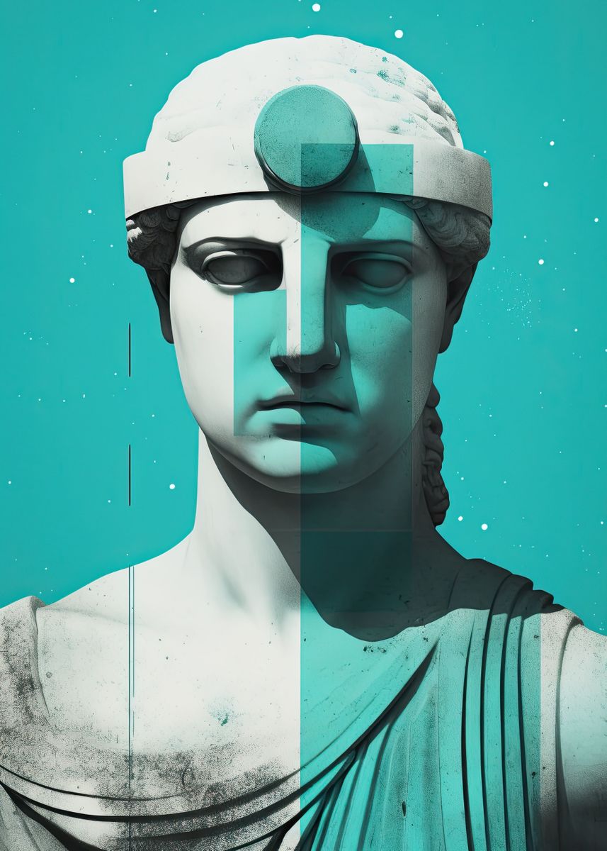 'Abstract Ancient Statue' Poster, picture, metal print, paint by ...