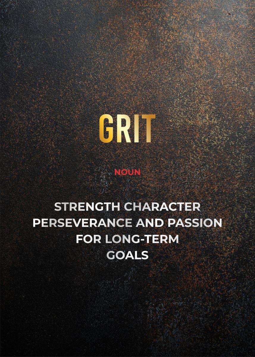 'grit success motivational ' Poster, picture, metal print, paint by ...