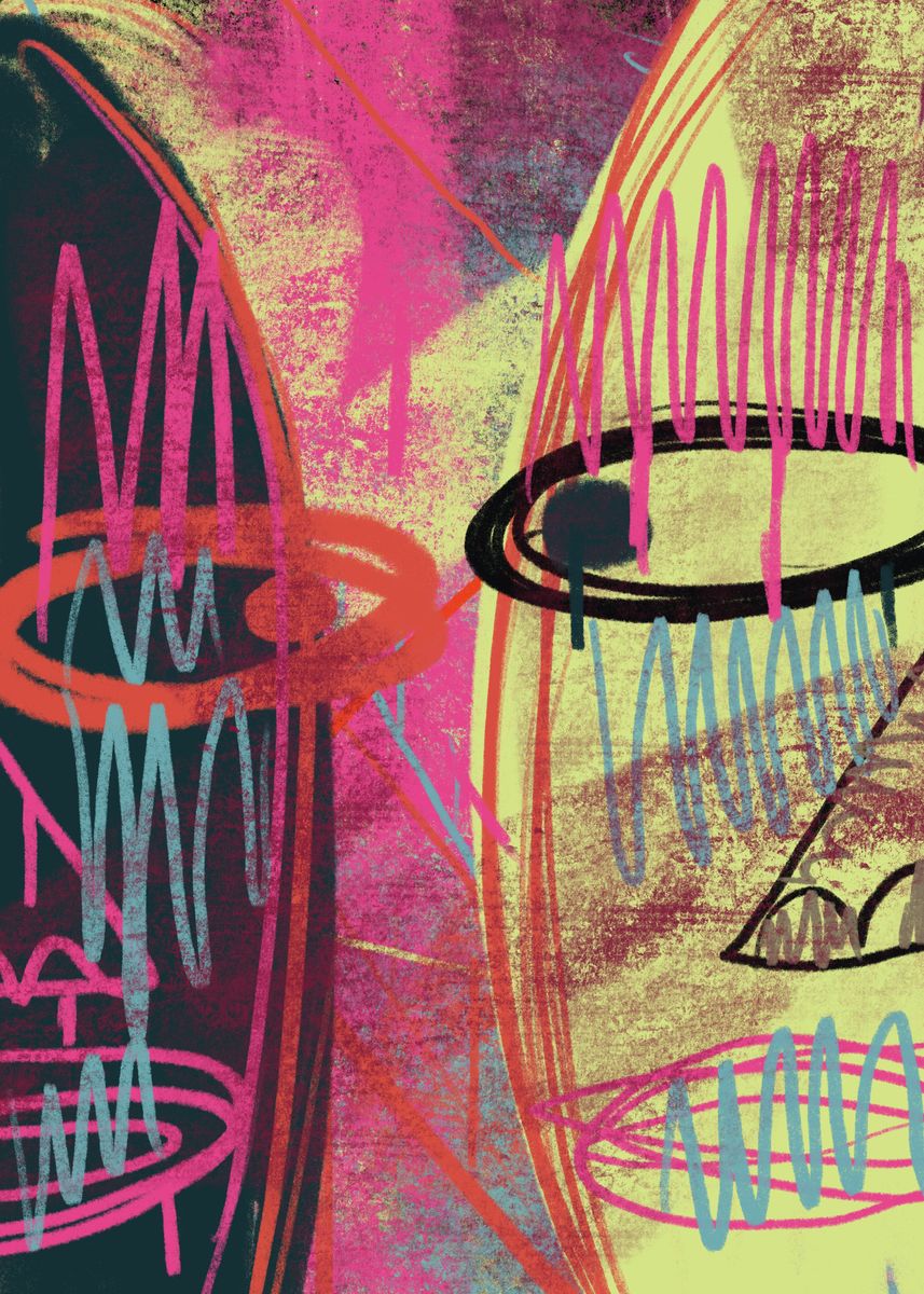 'confused human' Poster, picture, metal print, paint by masn | Displate