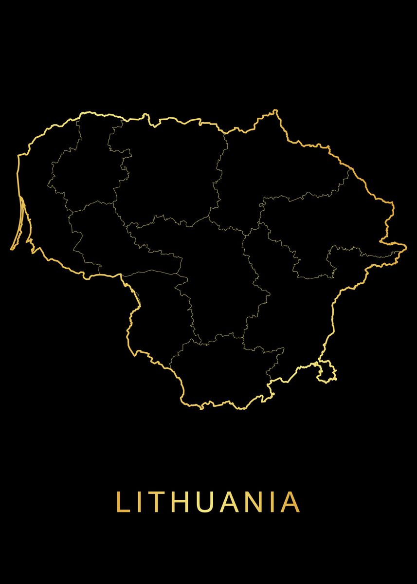 'Lithuania' Poster, picture, metal print, paint by Deeo | Displate