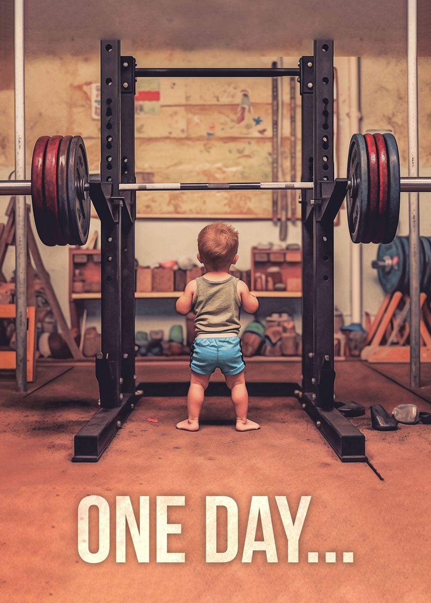 'Powerlifting One Day' Poster by CHAN | Displate