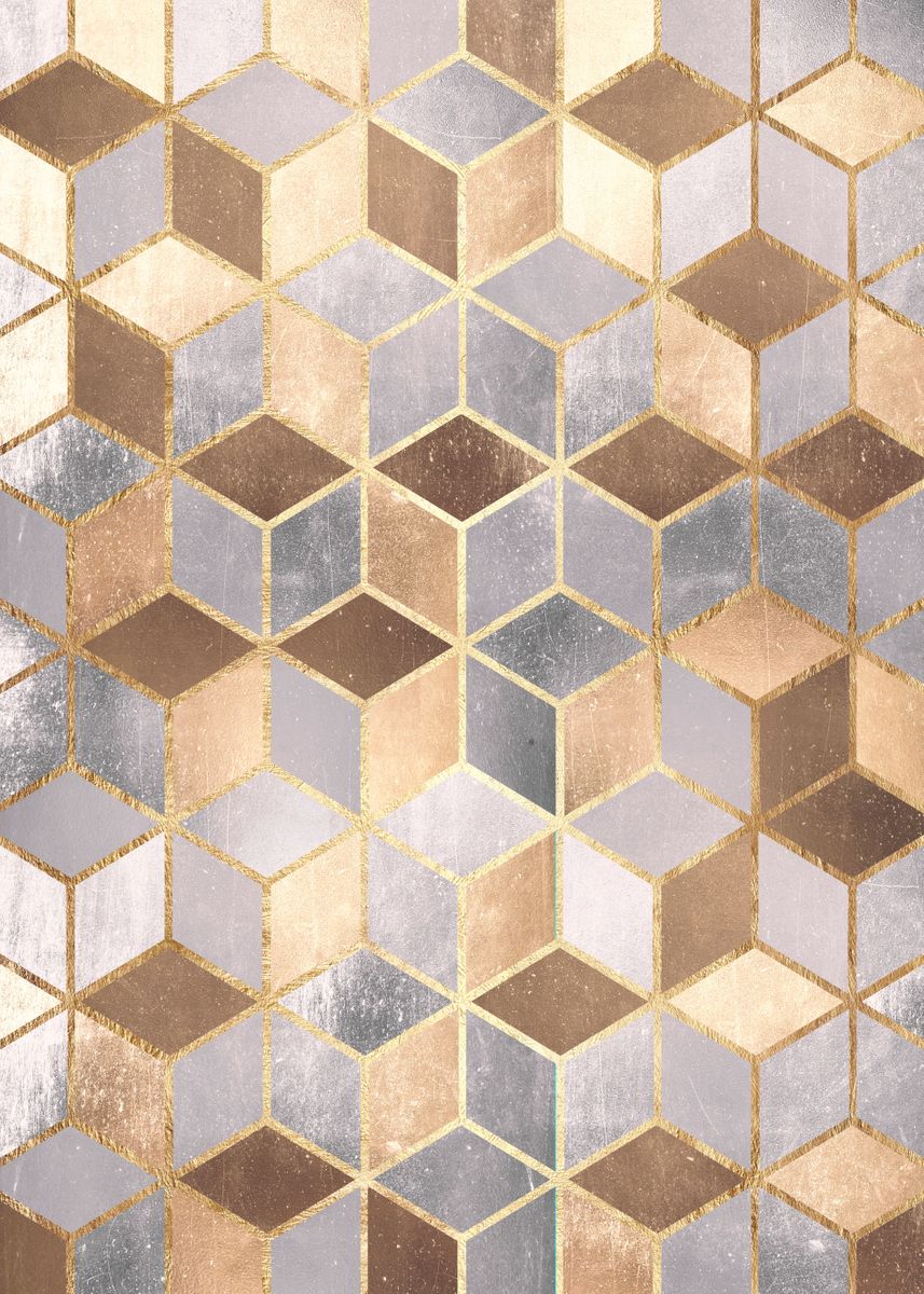 'Square textures 1' Poster, picture, metal print, paint by Vitor Costa ...