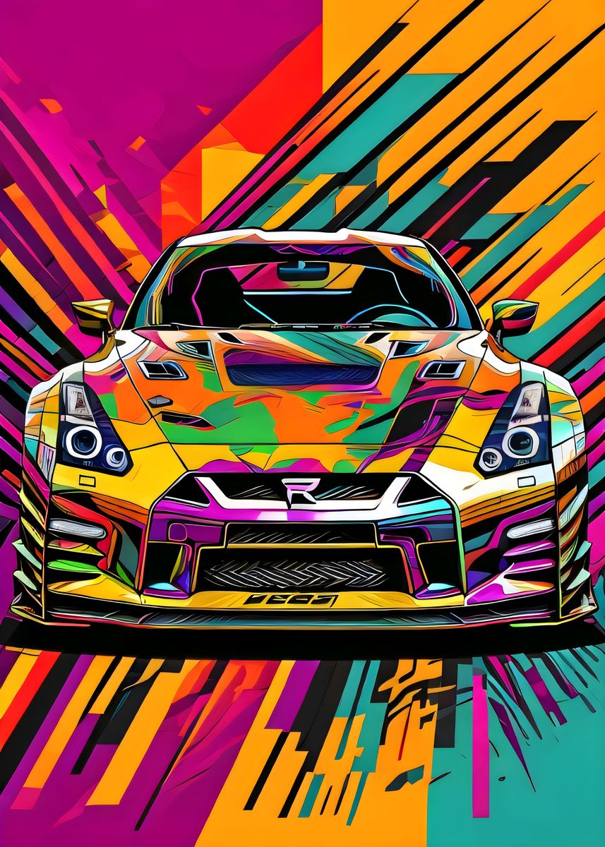 'Nissan GTR R35' Poster by Sakura Miko | Displate