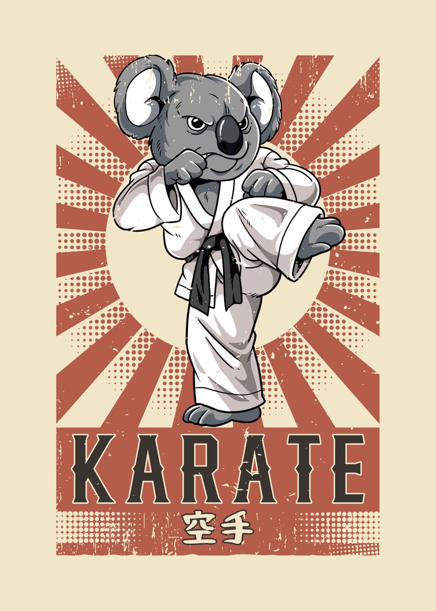 'Karate' Poster, picture, metal print, paint by PxL | Displate