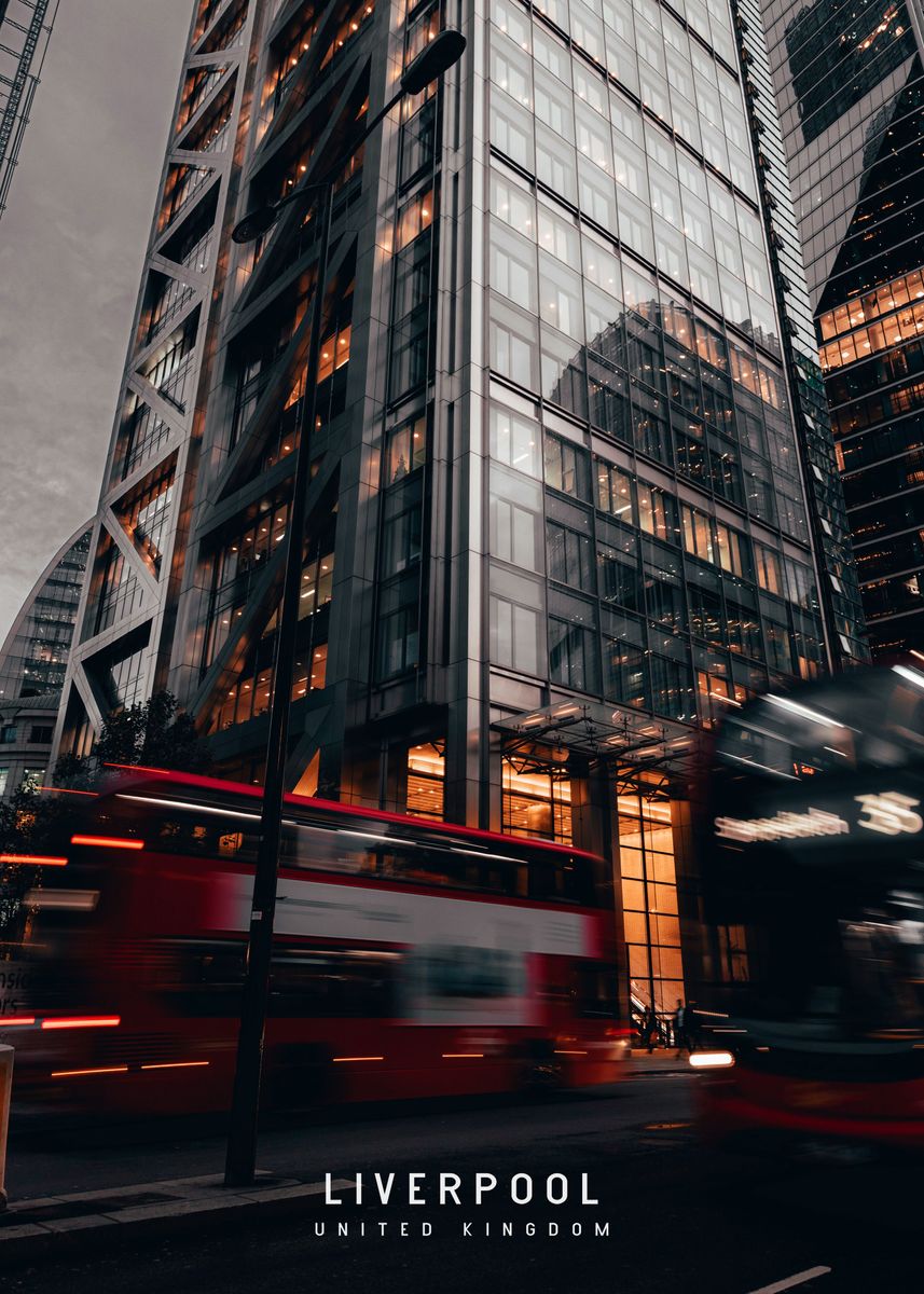 'Liverpool ' Poster, picture, metal print, paint by Famous City | Displate