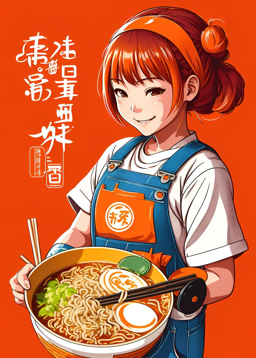 'ramen japanese food' Poster by Silhouette Anime Art | Displate