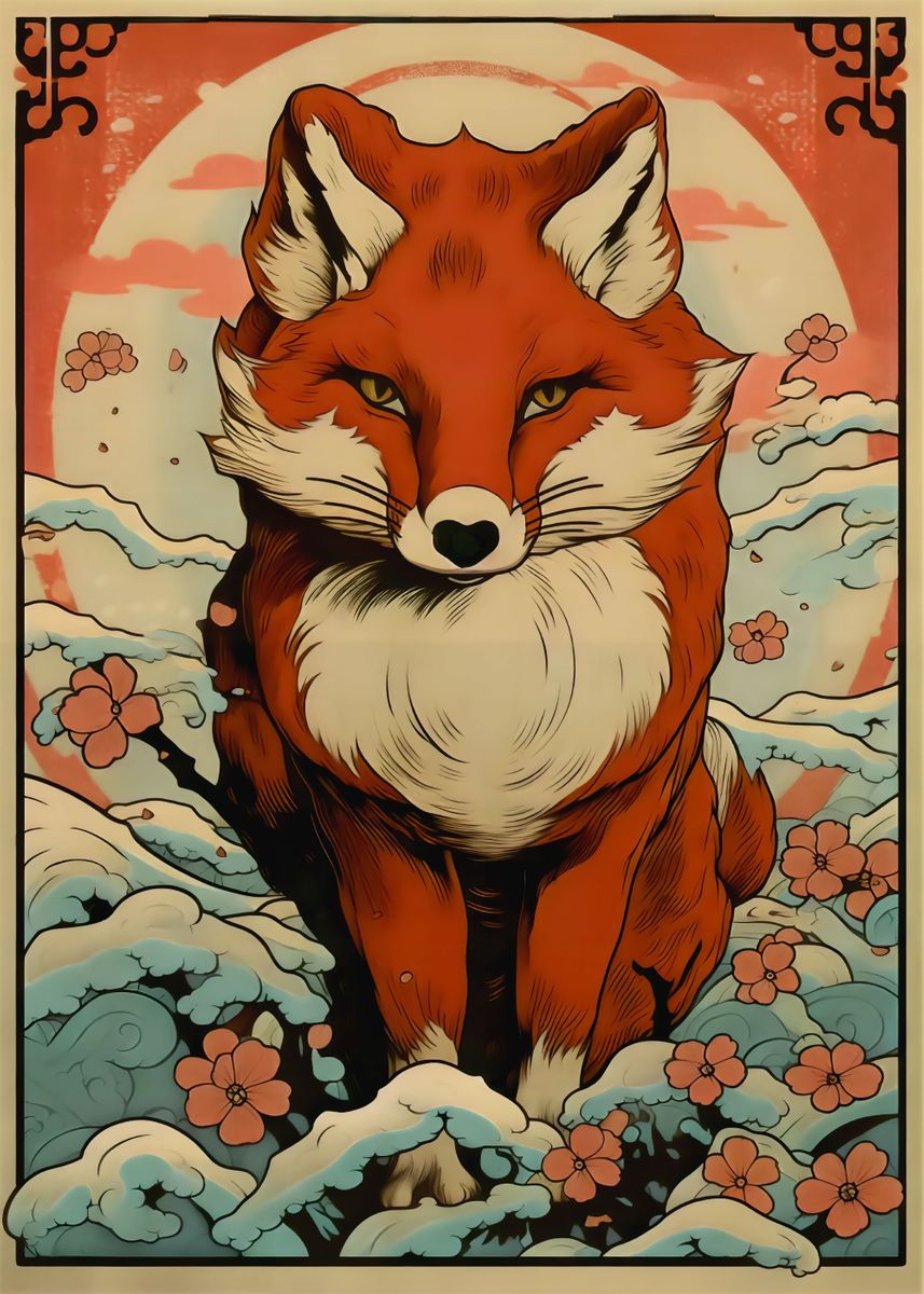 Traditional Kitsune Art