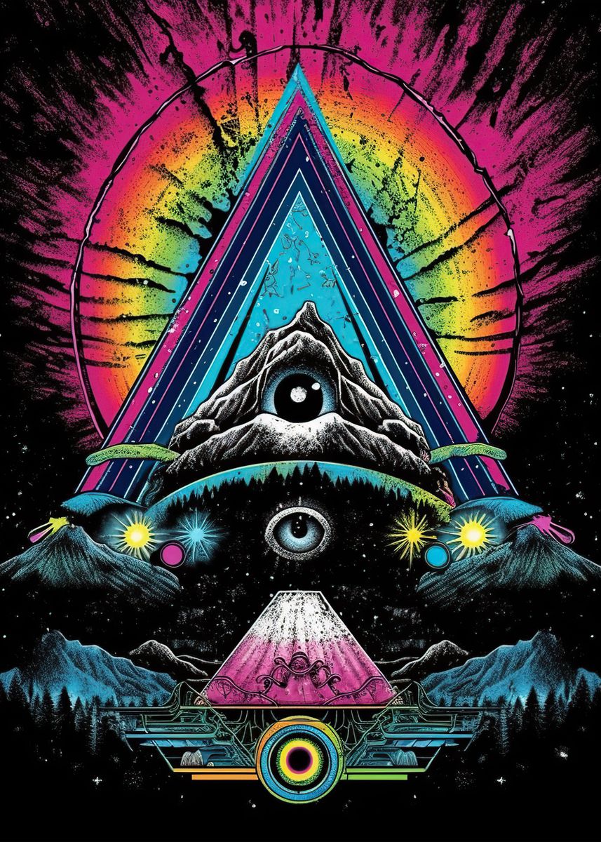 'Psychedelic' Poster, picture, metal print, paint by Siobhan Lamb ...