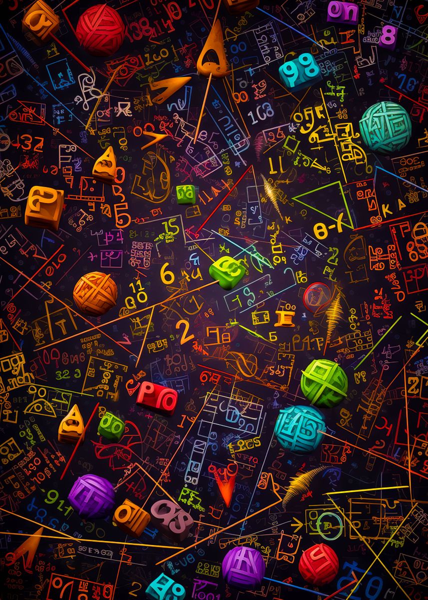 'math formula' Poster, picture, metal print, paint by NeoRowe | Displate