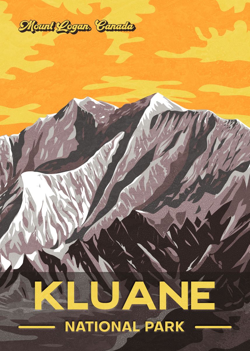 'Kluane National Park' Poster, picture, metal print, paint by Jordan ...