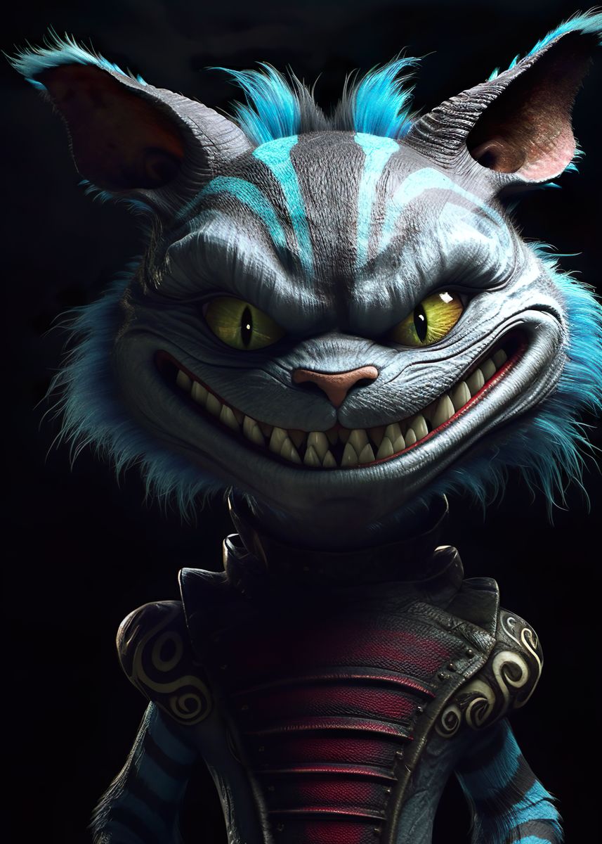 'Scary horror Cat' Poster, picture, metal print, paint by ...