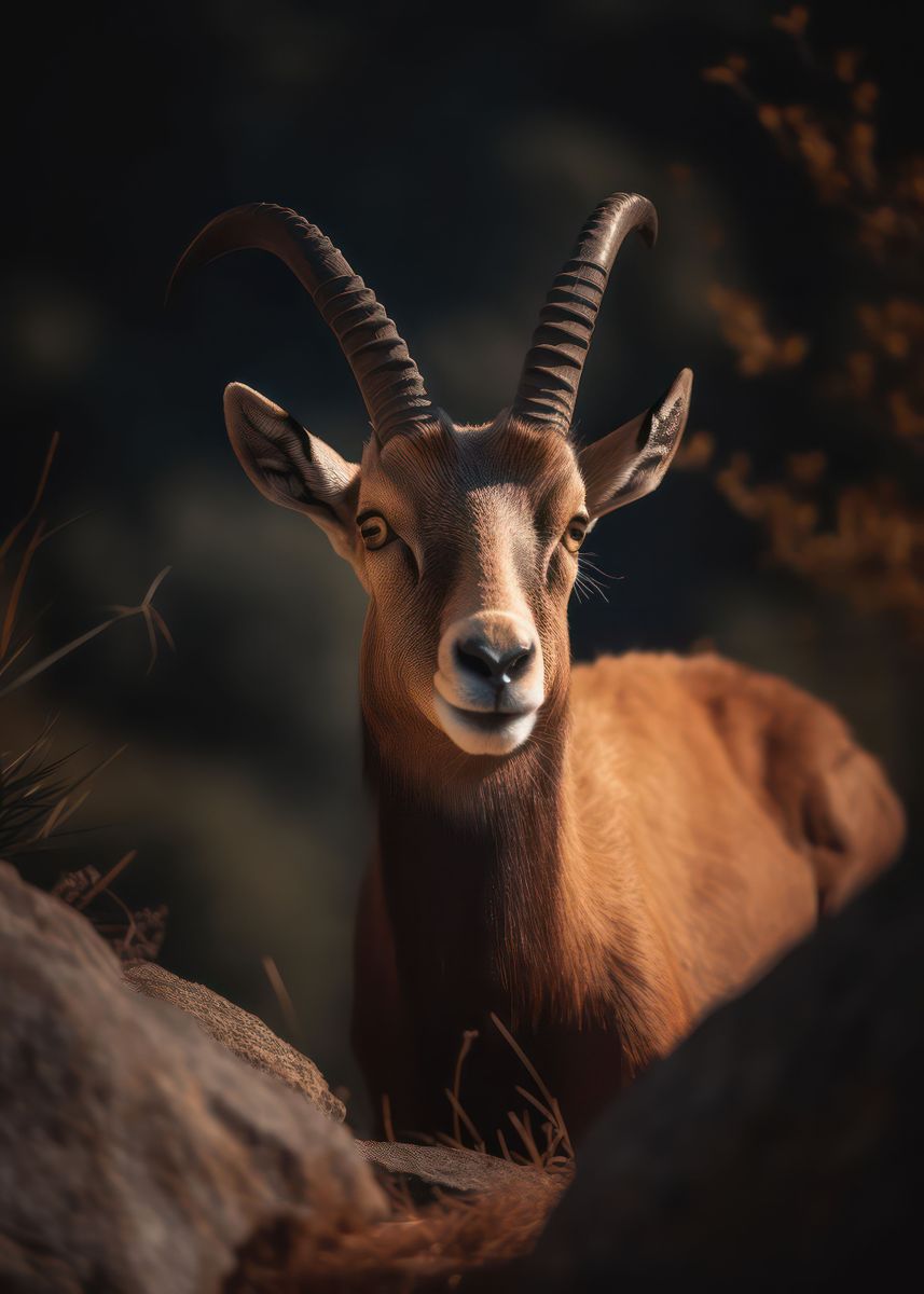 'Iconic ibex' Poster, picture, metal print, paint by Zooscape Wildlife ...