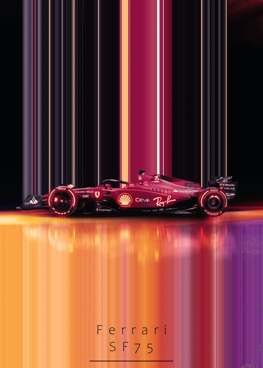 'Ferrari SF75 Formula 1 Car' Poster by Vineet Suresh | Displate