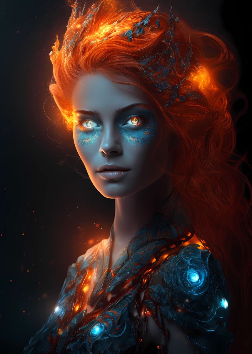'Fire and Ice Princess' Poster by Jiri Hodecek | Displate