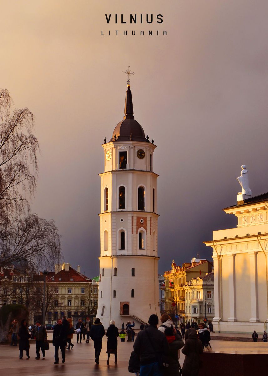 'Vilnius ' Poster, picture, metal print, paint by Travel Addict | Displate