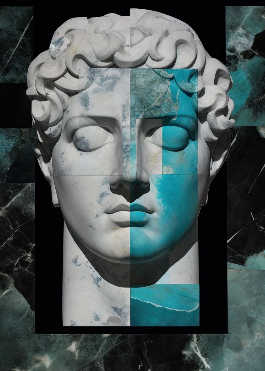 'Abstract Ancient Statue' Poster, picture, metal print, paint by ...