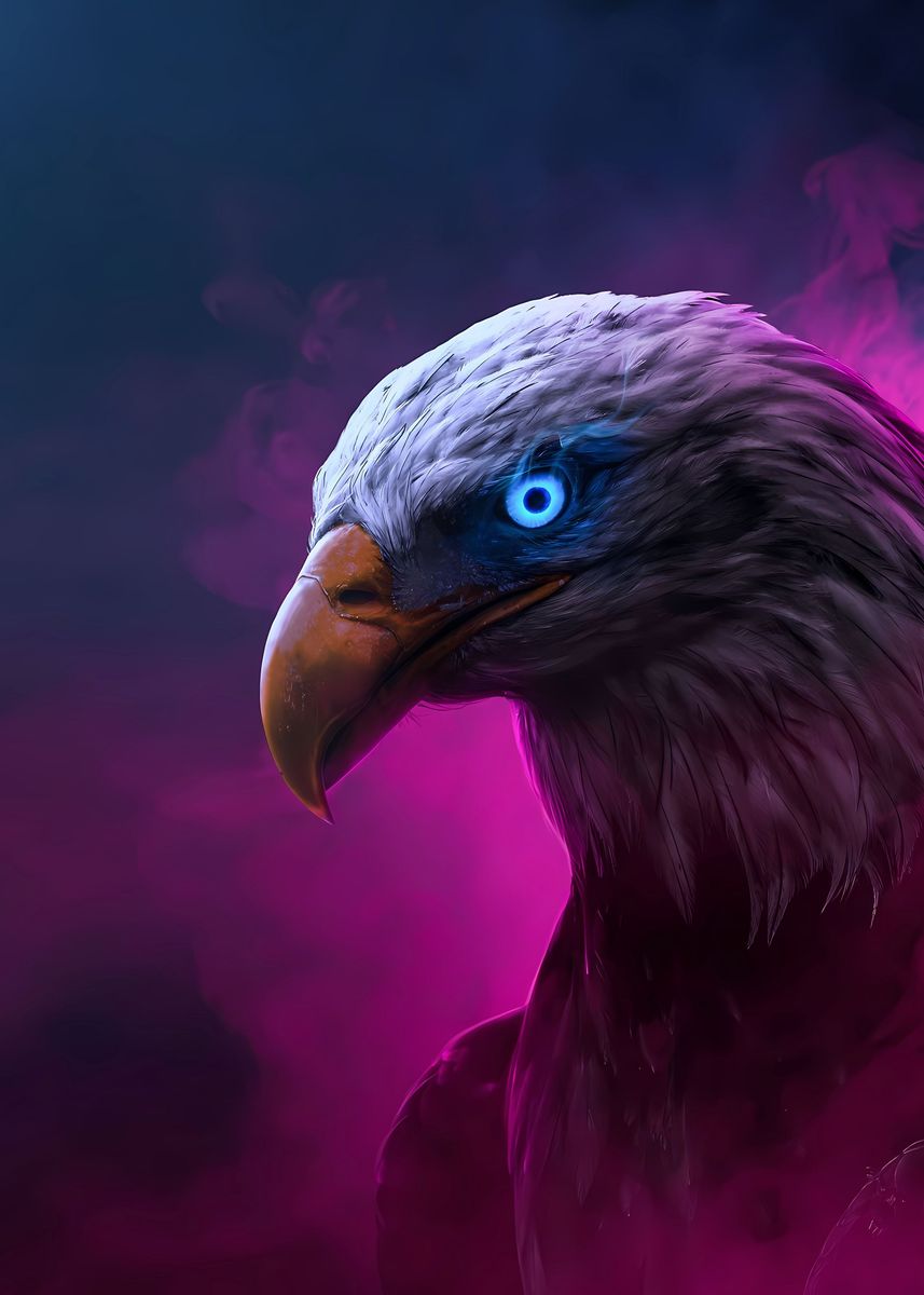 'Badas Eagle' Poster, picture, metal print, paint by HOLOSOMNIA | Displate
