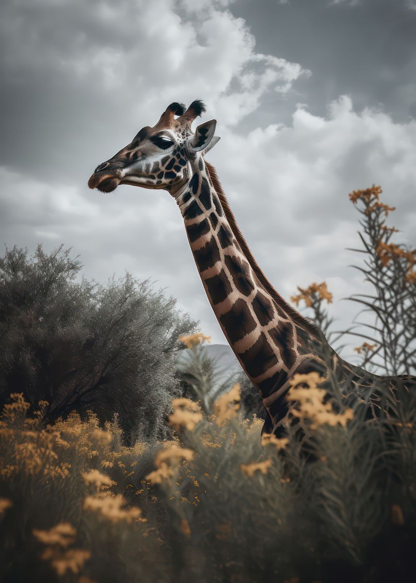 'Gentle giraffe' Poster, picture, metal print, paint by Zooscape ...