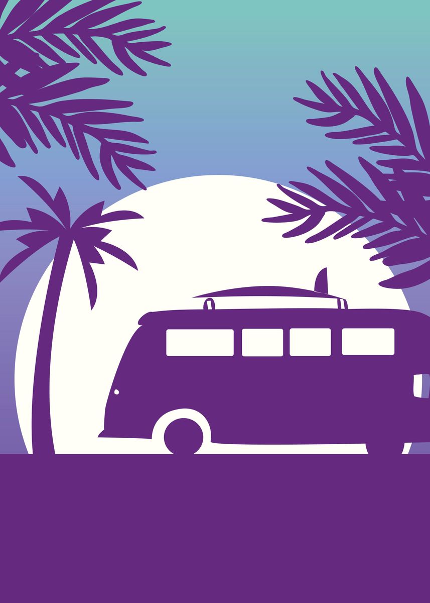 'Summer Sunset' Poster, picture, metal print, paint by Artditisme ...