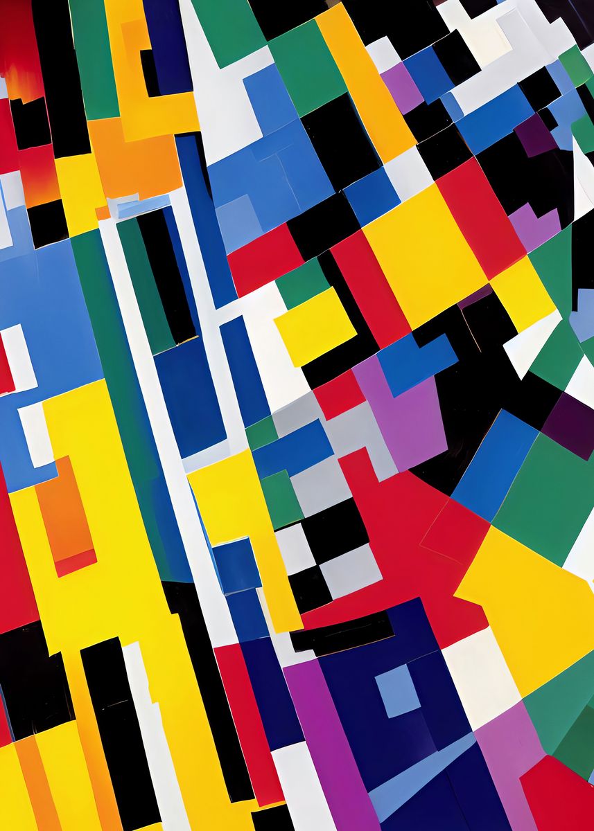 'Random Colorblocks Paintin' Poster, picture, metal print, paint by ...