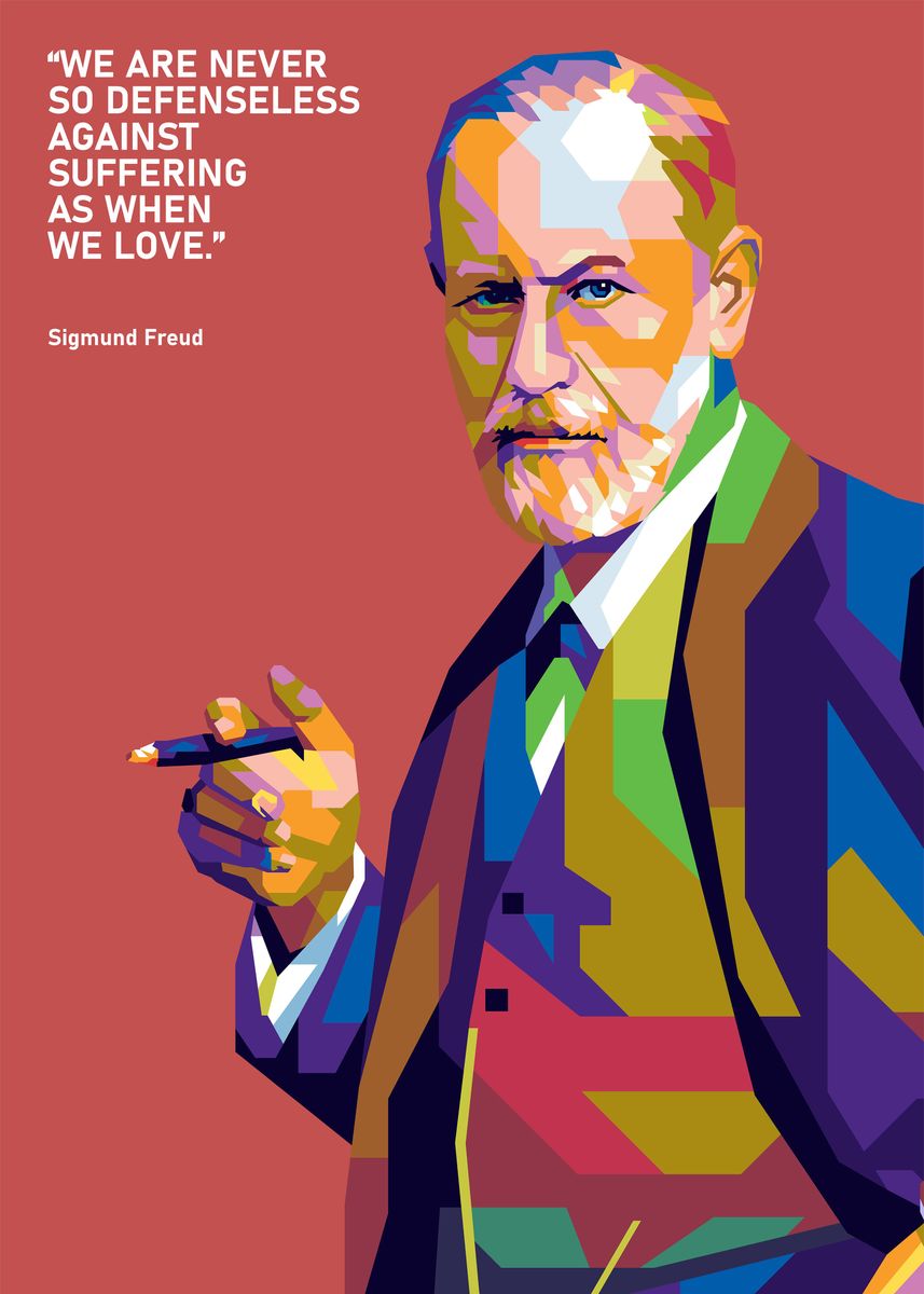 'Sigmund Freud Pop Art' Poster, picture, metal print, paint by Ananda ...
