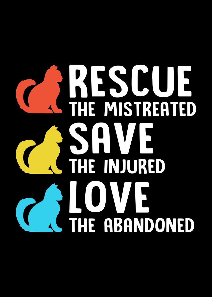 'Animal Rescue' Poster, picture, metal print, paint by FunnyGifts ...