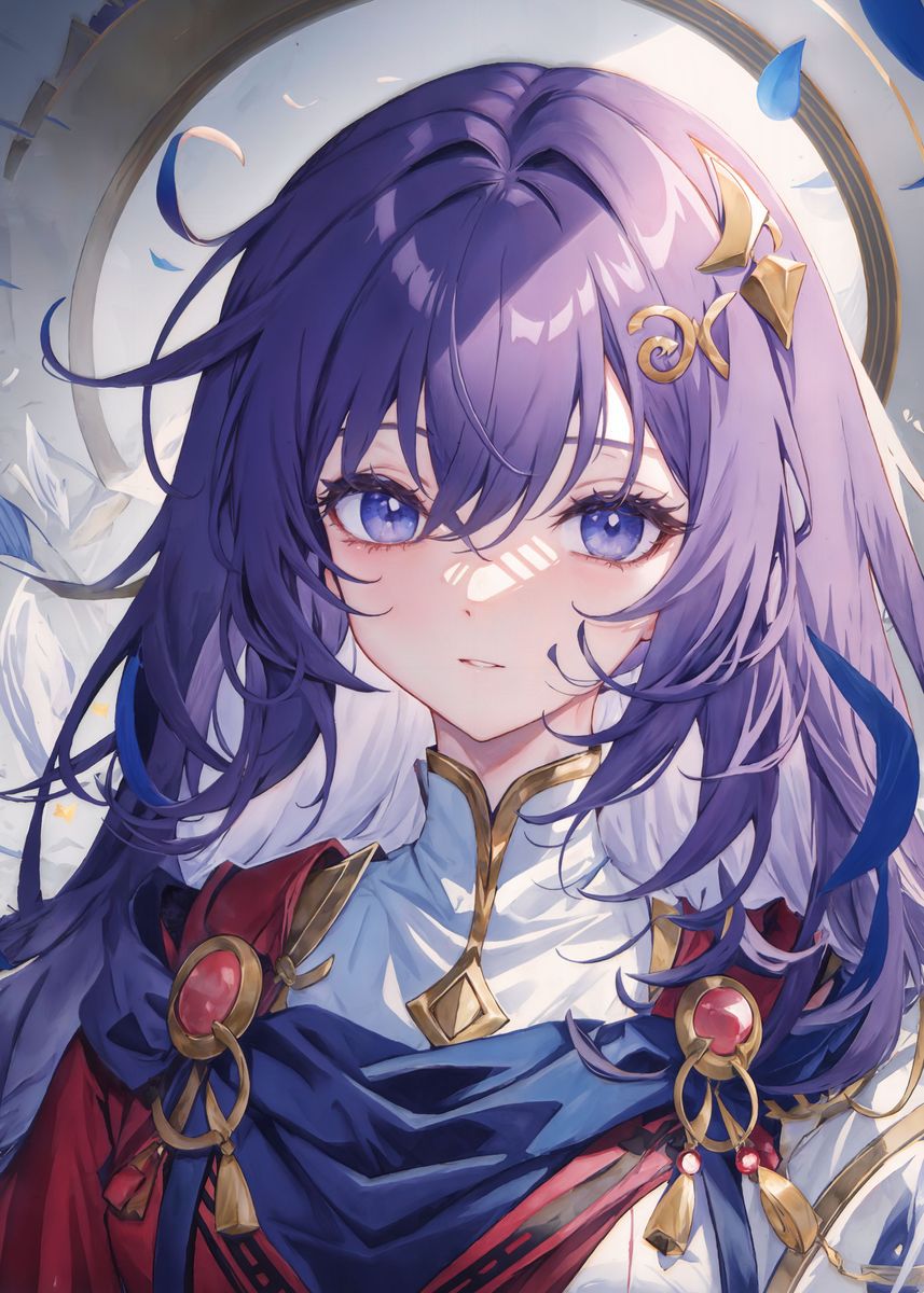 'Girl with philoet hair' Poster, picture, metal print, paint by Lukasz ...