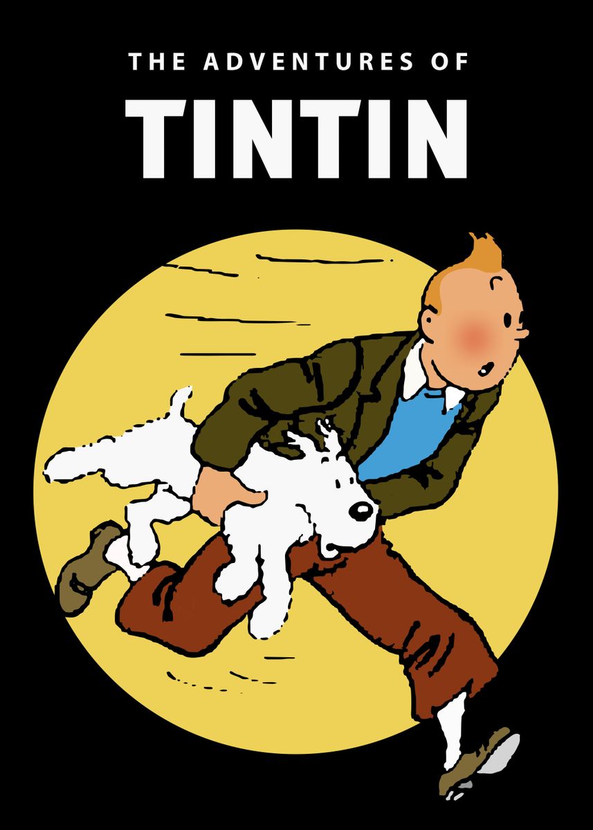 'comics retro of tintin' Poster, picture, metal print, paint by Anime ...
