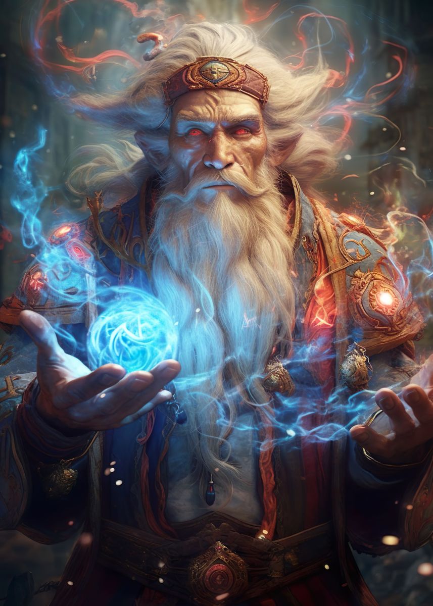 'Magical spell' Poster, picture, metal print, paint by ...