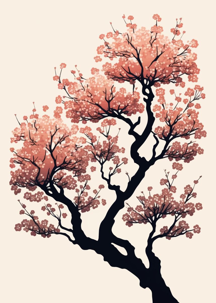 'Cherry blossom Tree' Poster, picture, metal print, paint by ...
