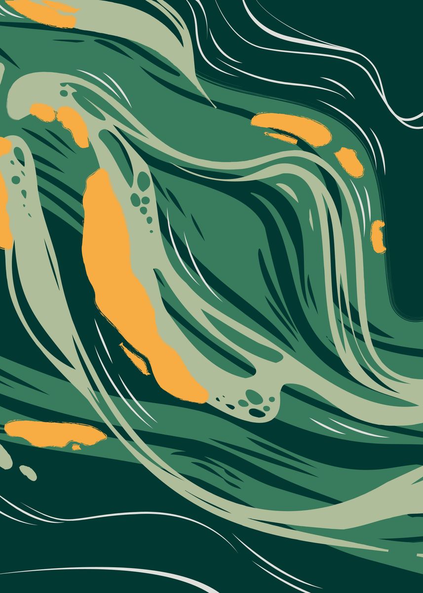 'Abstract Green Art' Poster by metalbg | Displate