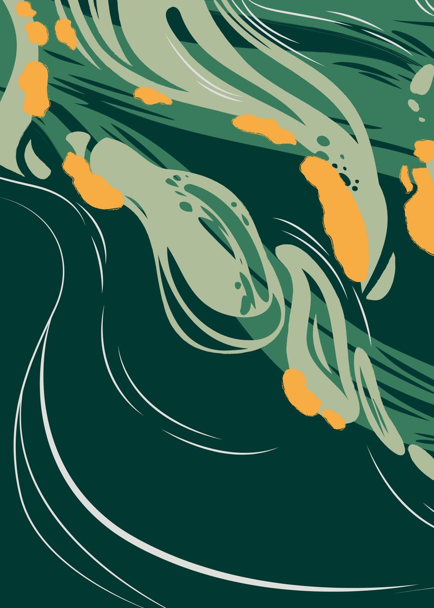 'Abstract Green Color' Poster, picture, metal print, paint by metalbg ...