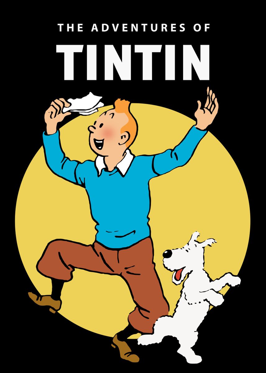 'tintin funny comics' Poster, picture, metal print, paint by Anime ...