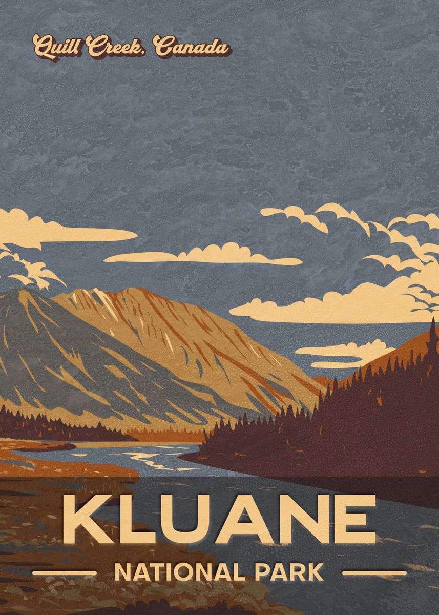 'Kluane National Park' Poster, picture, metal print, paint by Jordan ...