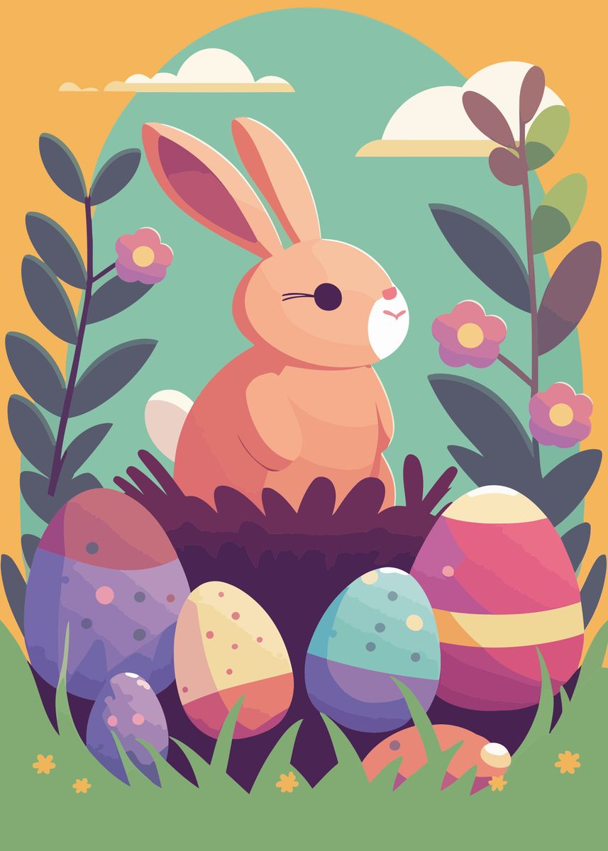 'Cartoon Easter' Poster by Cao Thi Hieu | Displate