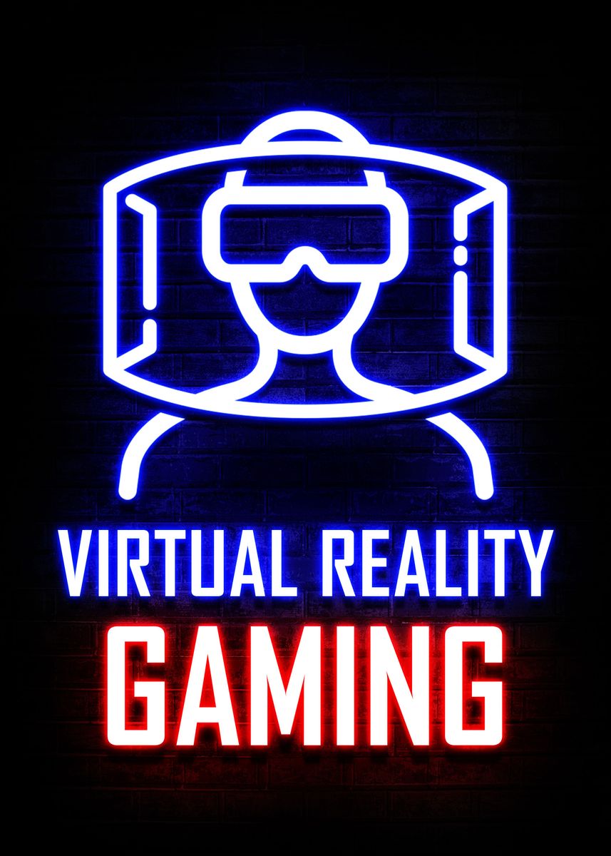 'Virtual Reality Gaming' Poster, picture, metal print, paint by Black ...