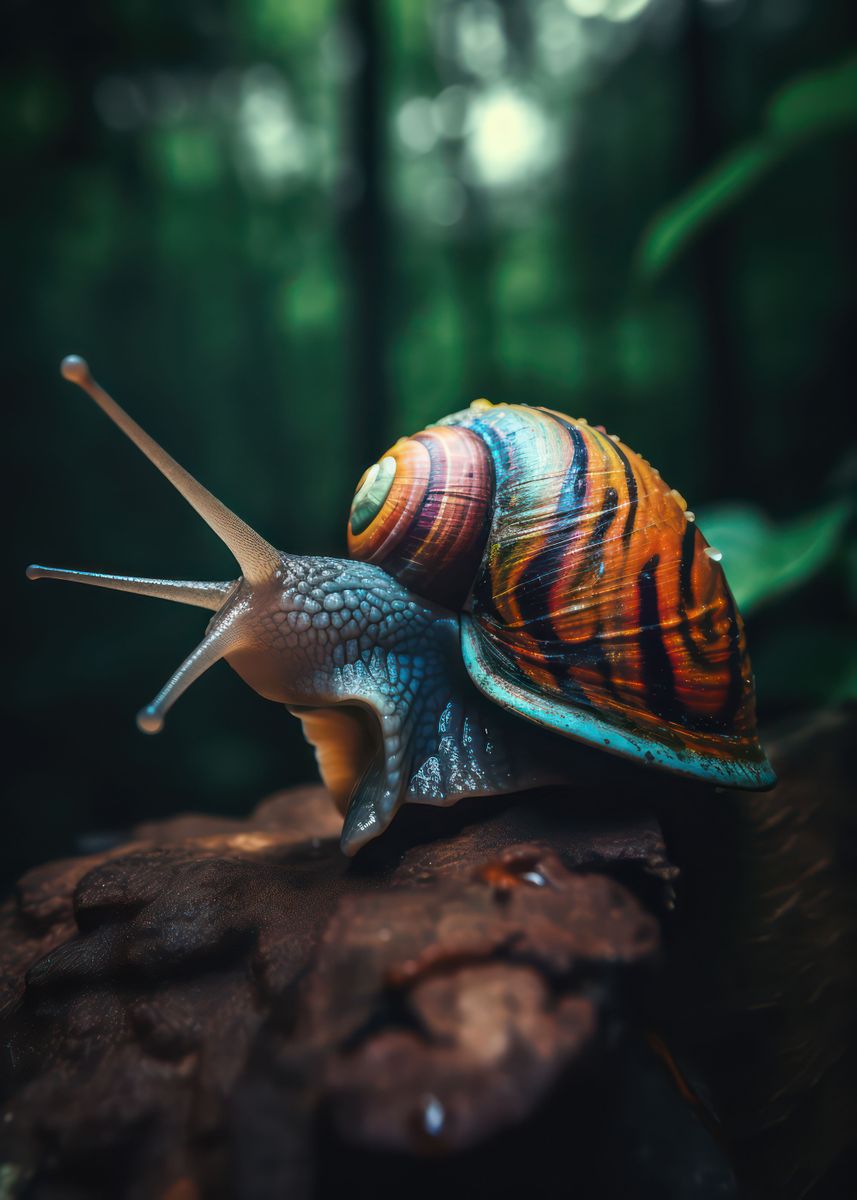 'Slippery snail' Poster, picture, metal print, paint by Zooscape ...