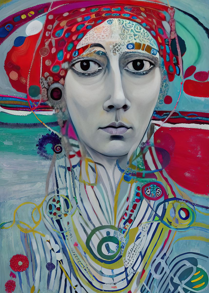 'Abstract Gypsy Woman ' Poster, picture, metal print, paint by Elena ...
