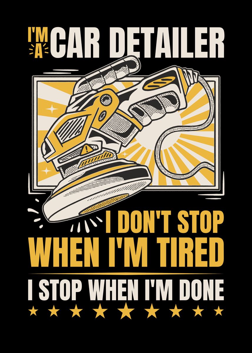 'Car Detailer Retro Vintage' Poster by StonerPlates | Displate