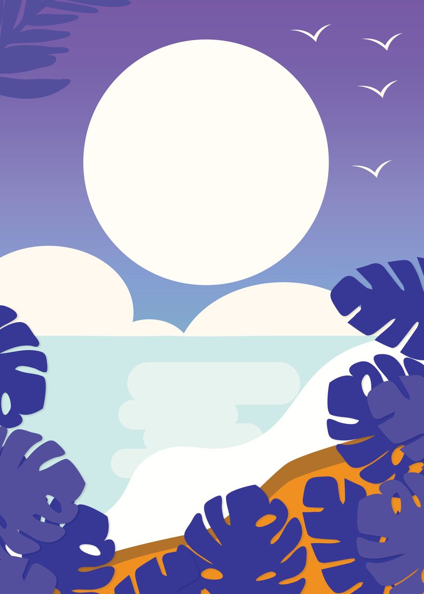 'Summer Sunset' Poster, picture, metal print, paint by Artditisme ...