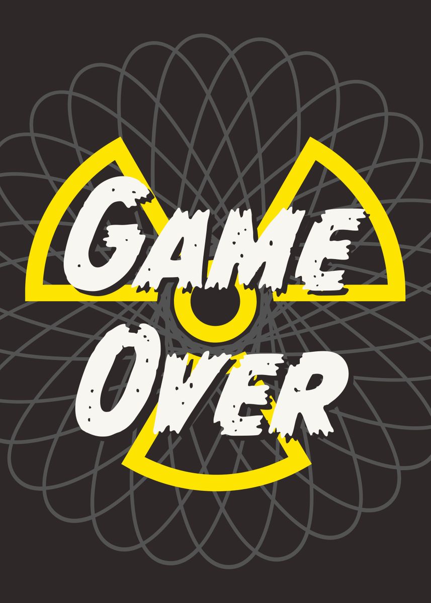 'GAME OVER GAMING QUOTE' Poster, picture, metal print, paint by Star ...