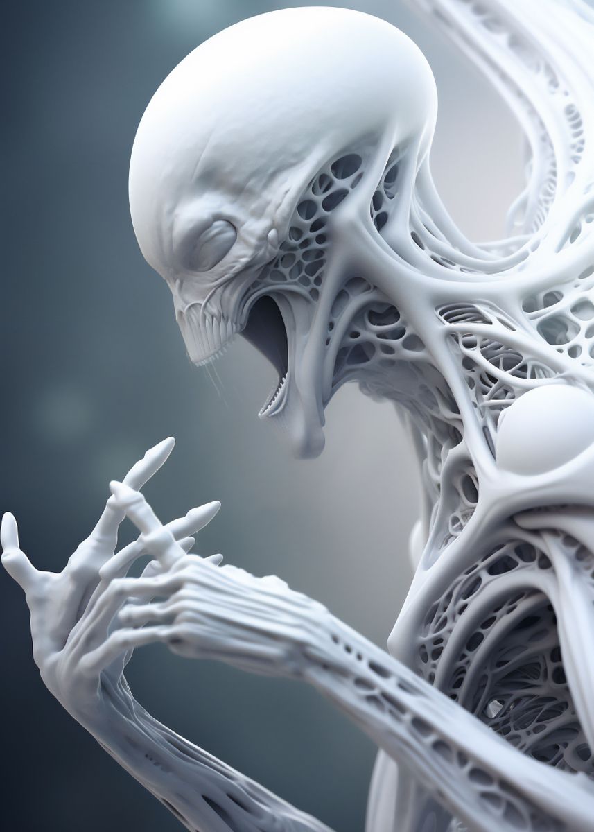 'Alien organic creature' Poster, picture, metal print, paint by ...