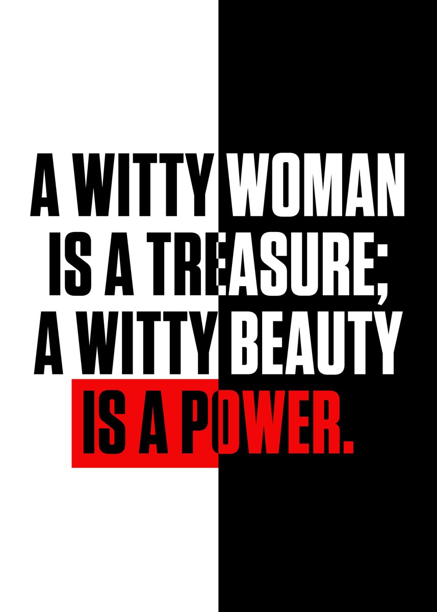 'A Witty Woman ' Poster, picture, metal print, paint by Franklin Ruben ...