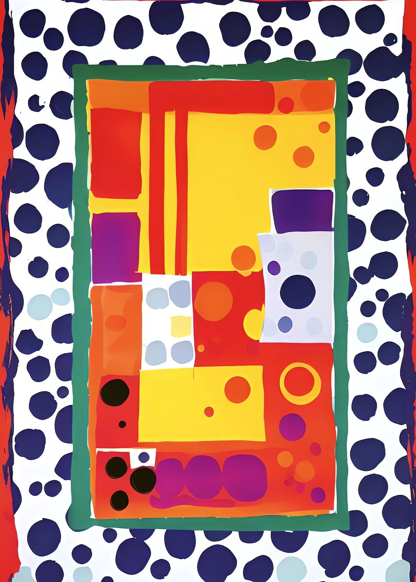 'MCM Abstract Painting' Poster, picture, metal print, paint by ...